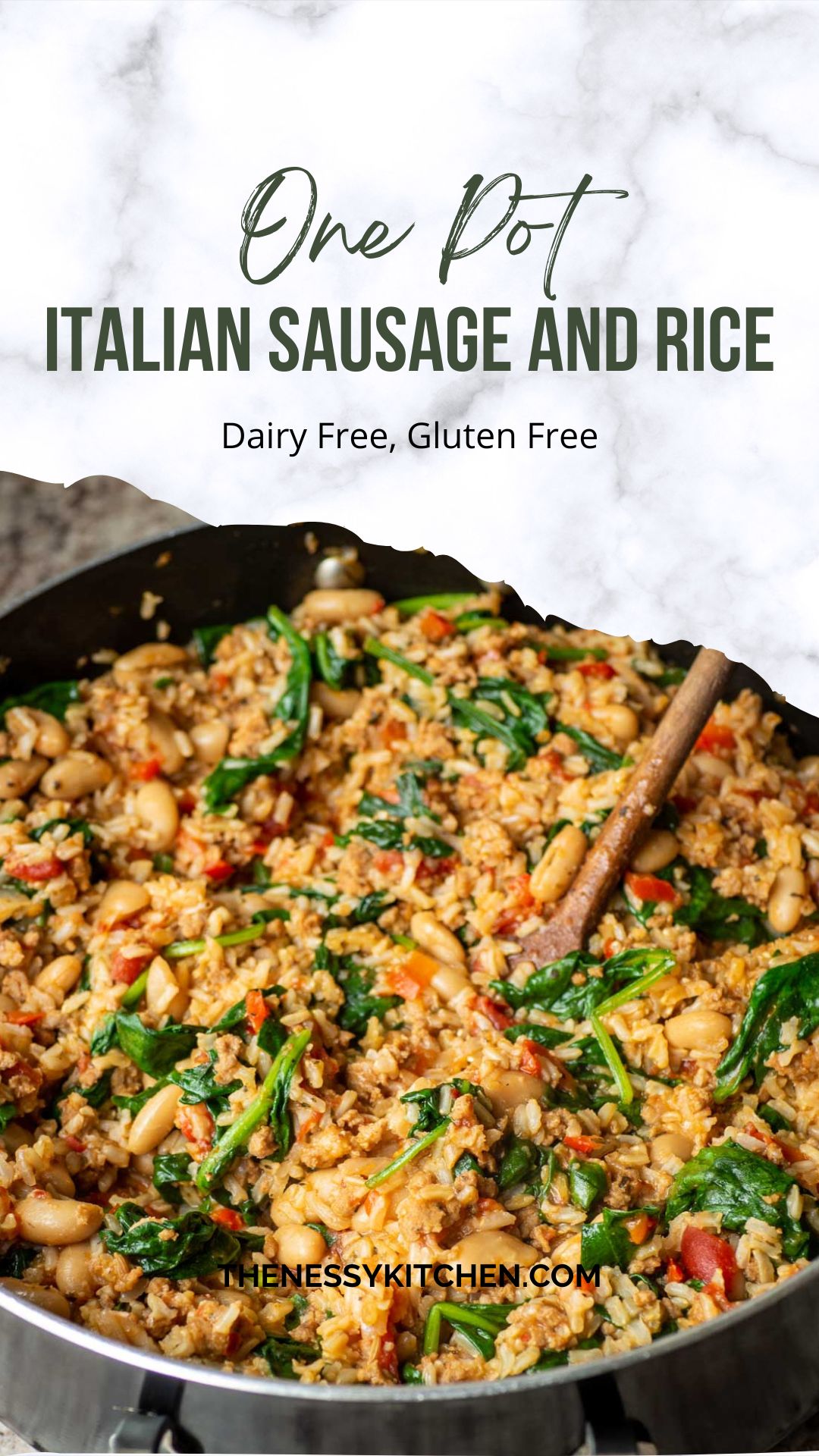 Italian Sausage Rice Skillet - The Nessy Kitchen
