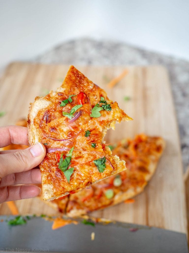 Thai Curry Pizza - The Nessy Kitchen