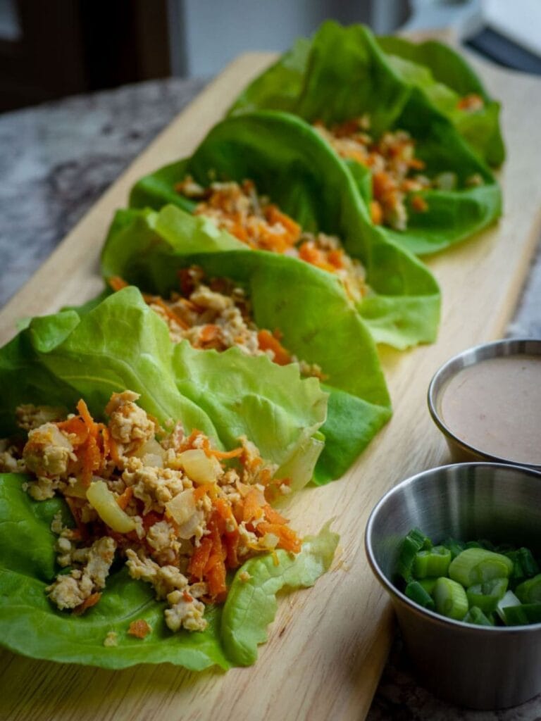 Ground Turkey Asian Lettuce Wraps - The Nessy Kitchen