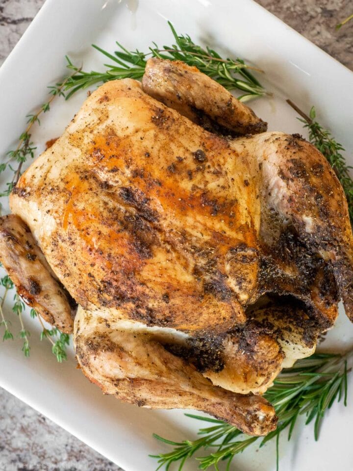 Roast Whole Chicken (Convection or Regular Oven) - The Nessy Kitchen