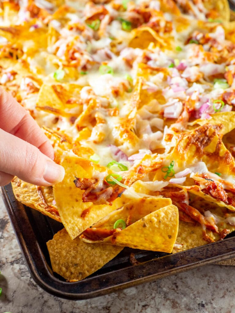 Barbecue Chicken Nachos - The Nessy Kitchen