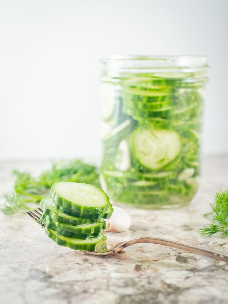 English Cucumber Refrigerator Pickles - The Nessy Kitchen
