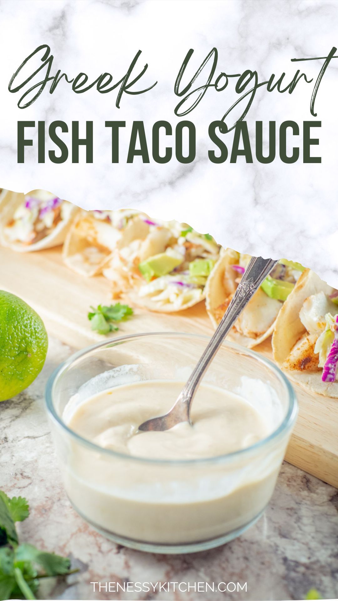 Spicy Greek Yogurt Fish Taco Sauce - The Nessy Kitchen