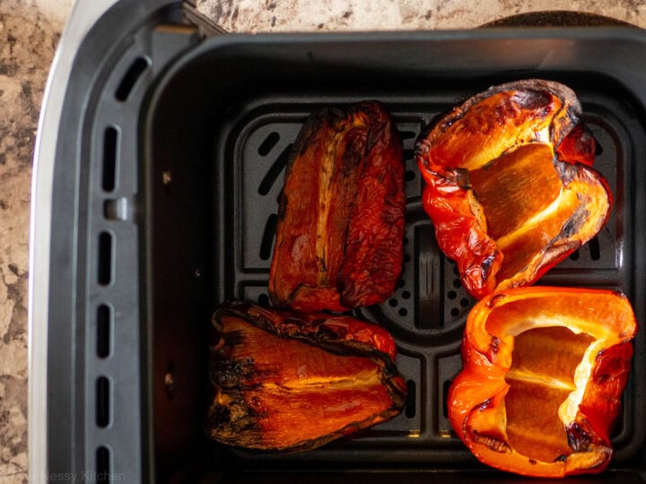 Air Fryer Roasted Red Peppers - The Nessy Kitchen