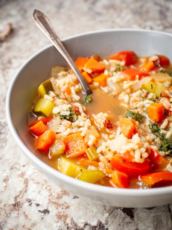 Vegetable Rice Soup - The Nessy Kitchen