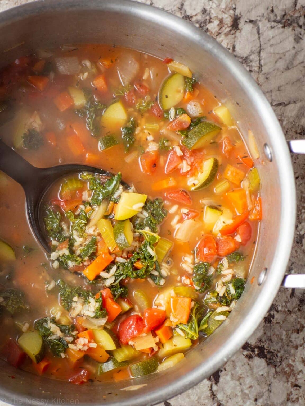 Vegetable Rice Soup - The Nessy Kitchen