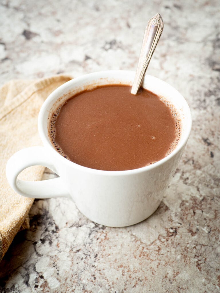 Hot Chocolate without Milk (Extra Creamy!) - The Nessy Kitchen