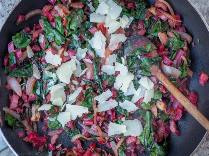 Parmesan Garlic Sautéed Swiss Chard - The Nessy Kitchen