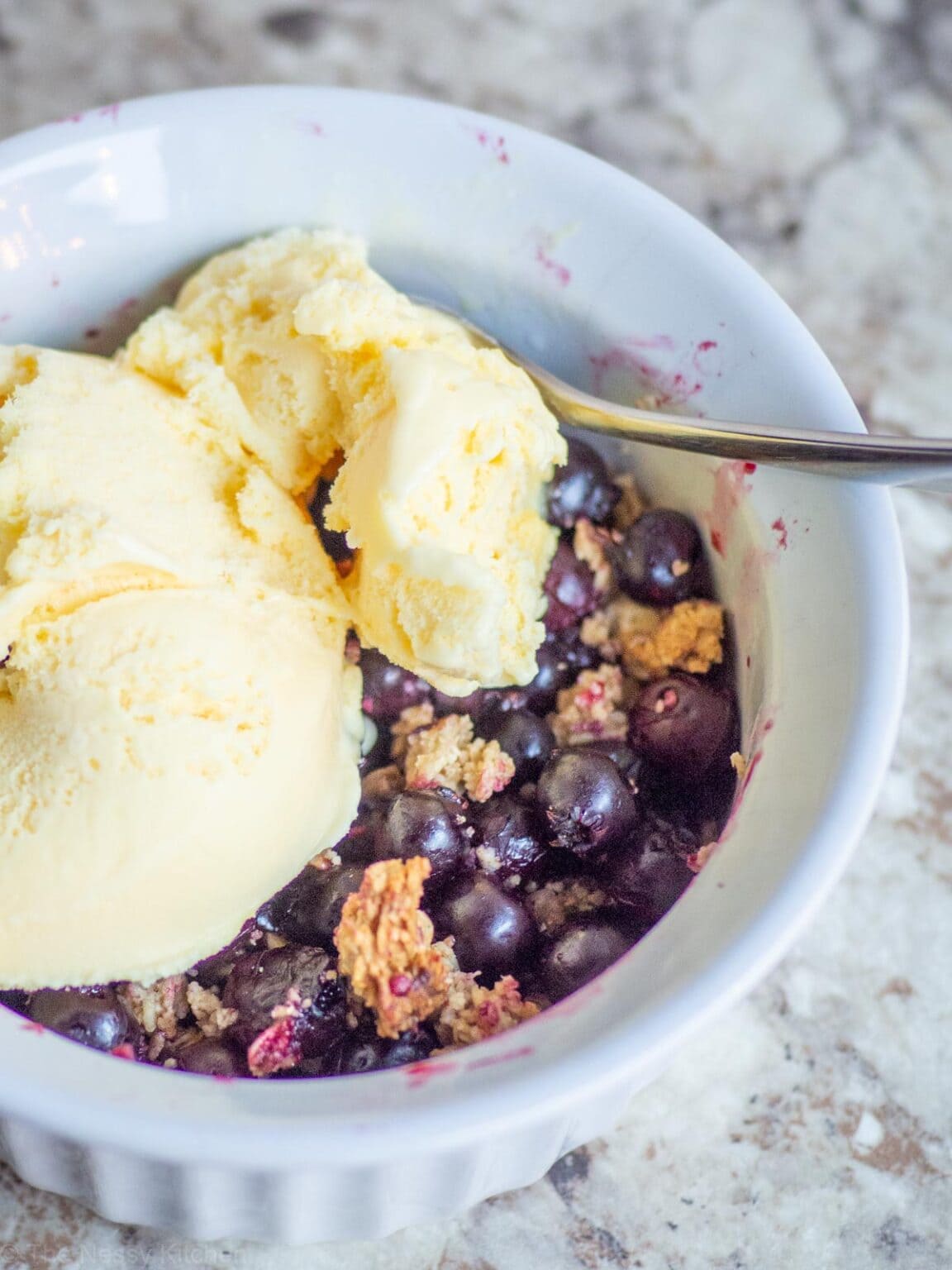 Saskatoon Berry Crisp - The Nessy Kitchen