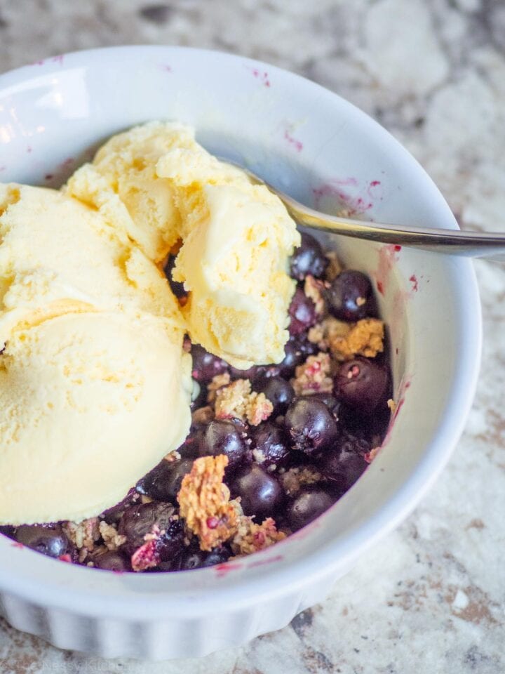 Saskatoon Berry Crisp - The Nessy Kitchen
